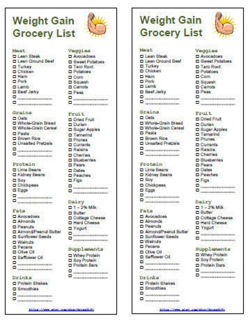 Printable Healthy Grocery List Printable Healthy Grocery List