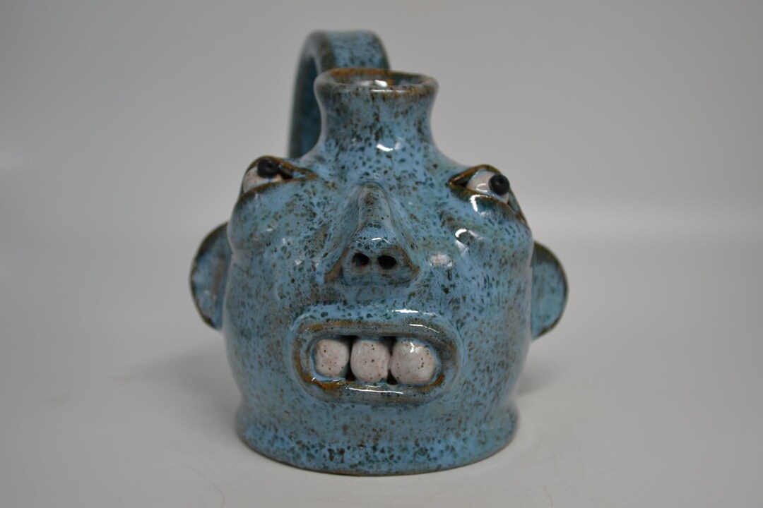EDDIE - Southern Folk Art Face Jug Pottery Ugly Jug - One of a Kind - 3 ...