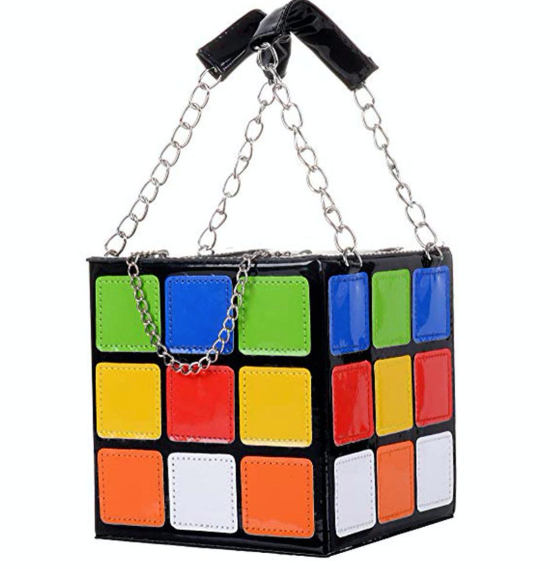 Rubix Cubic Shape Box Handbag - Etsy