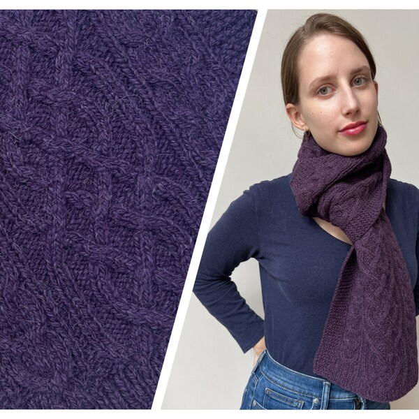 Knit Scarf Purple - Etsy