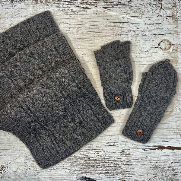 Scarf Mitten Set - Etsy