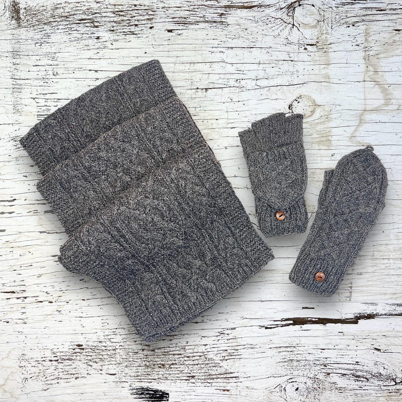Scarf Mitten Set - Etsy