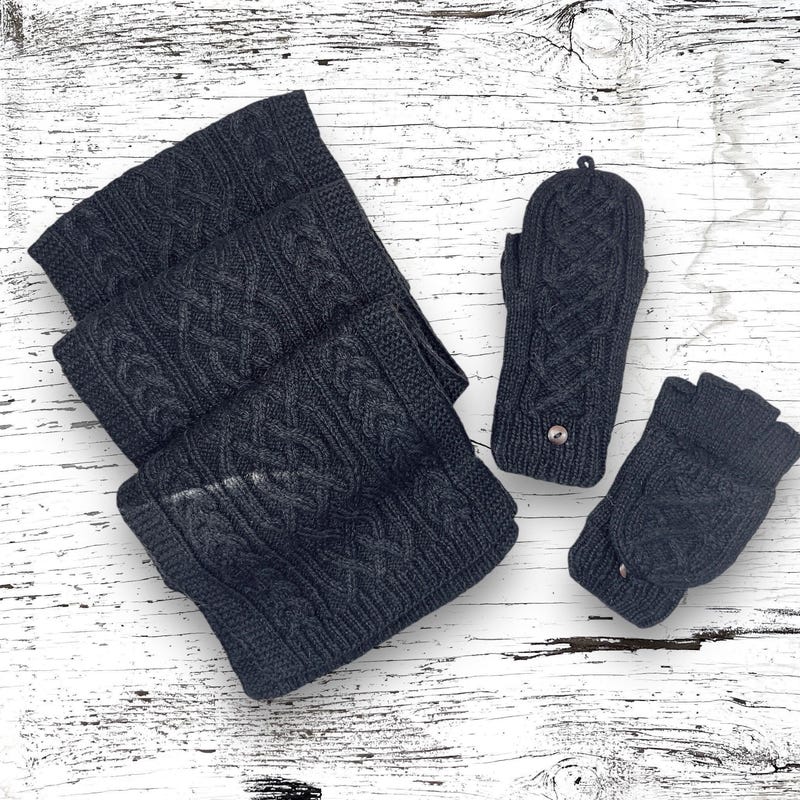 Scarf Mitten Set - Etsy