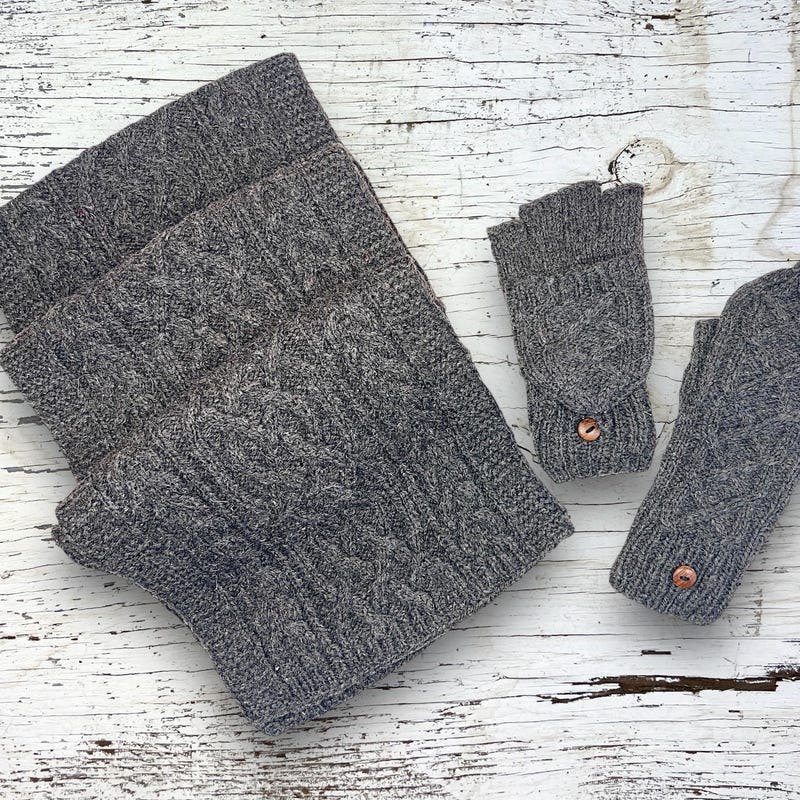 Scarf Mitten Set - Etsy