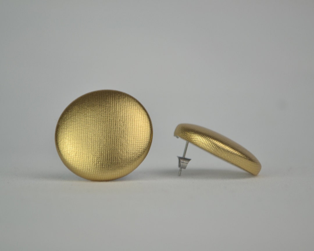 Gold Button Earrings - Minimalist | Trendy Accessories | Timeless ...