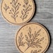 Pyrography Botanical Cork Coasters - Etsy