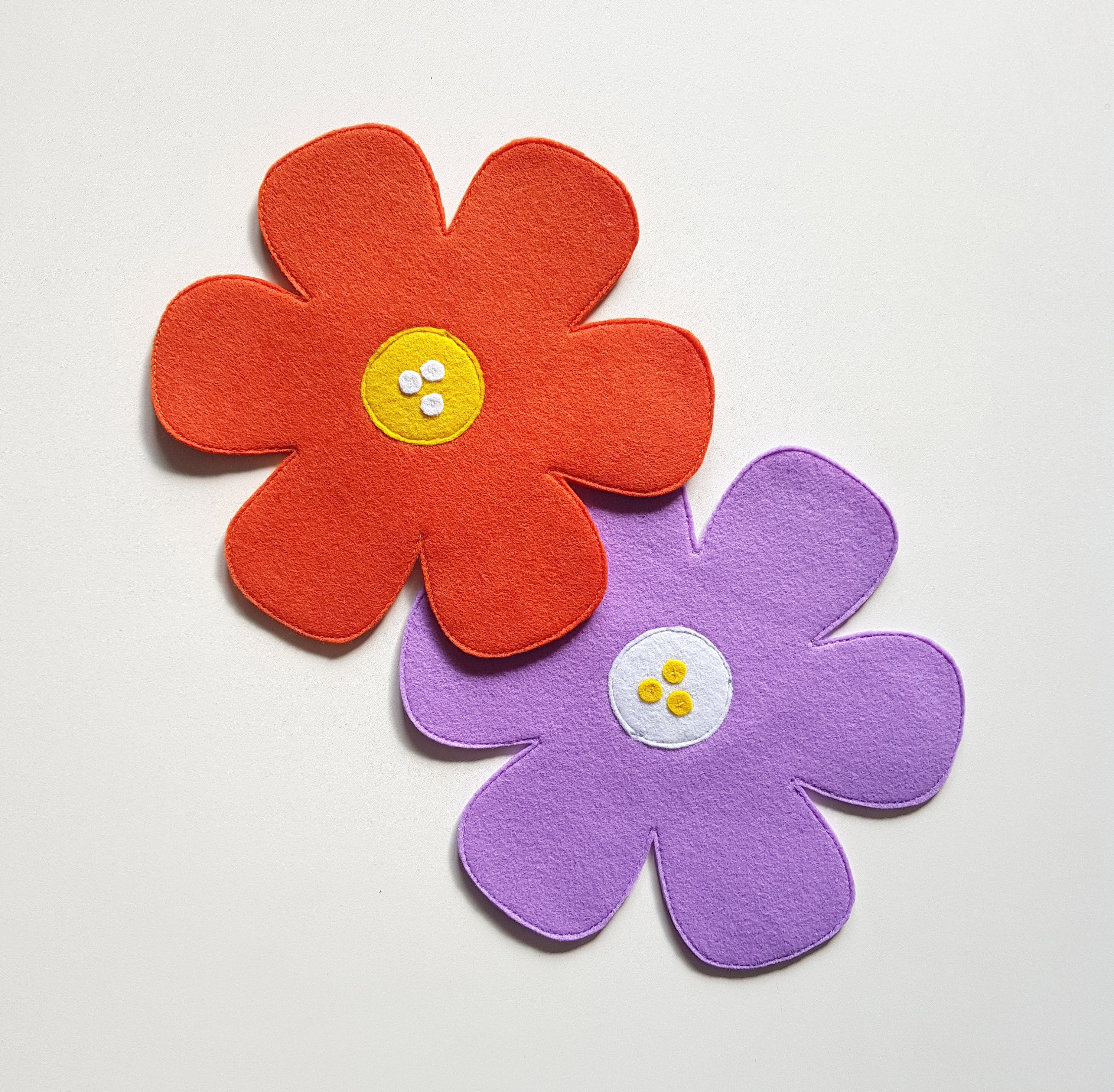 Cute Flower Felt Pan Protector / Trivet / Placemat | Etsy