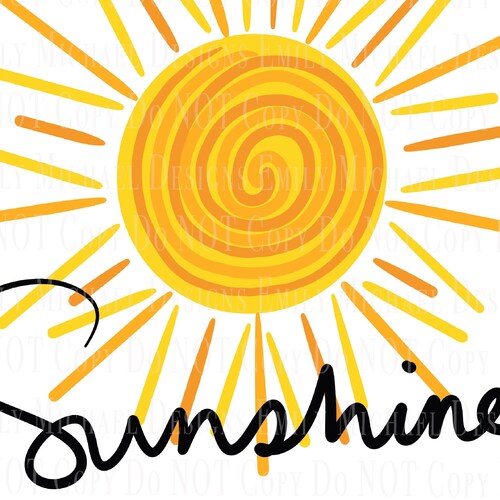 My Favorite Color is Sunshine Digital Image PNG Sunshine - Etsy