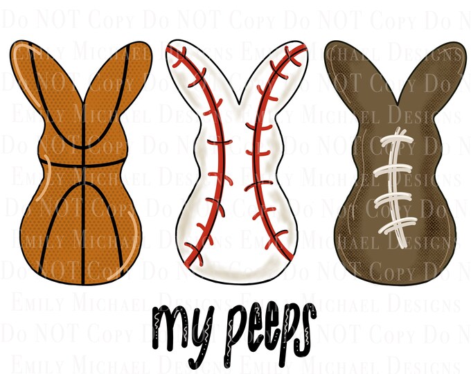 Easter Sports Boys Digital Download Easter Sports Peeps Sublimation ...