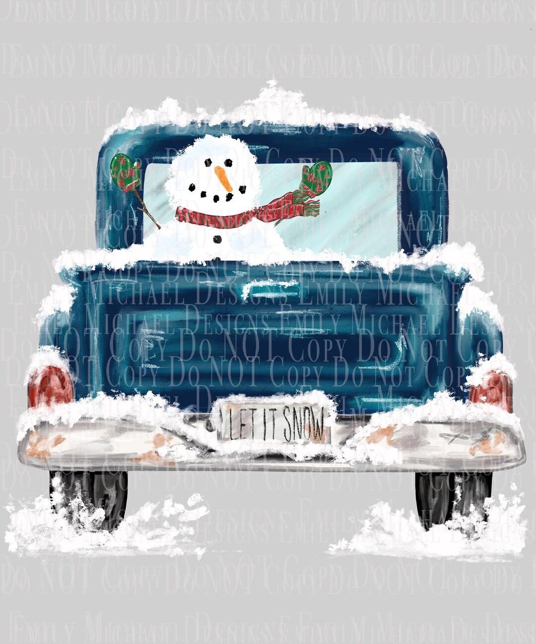 Christmas Snowman Truck PNG Snowy Truck Digital Art Sublimation and ...
