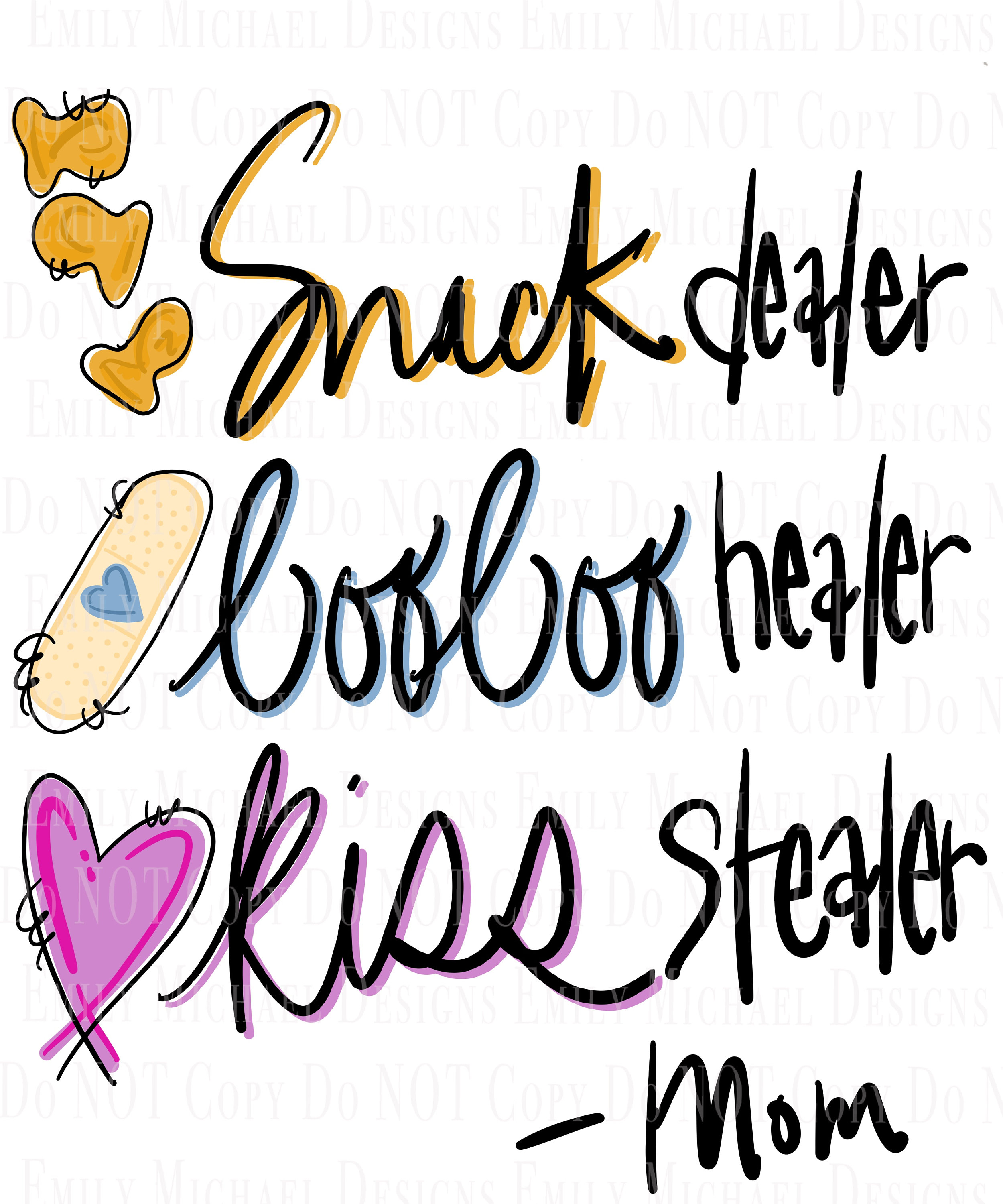 Snack Dealer Boo Boo Healer Kiss Stealer Mom Life Digital - Etsy Hong Kong