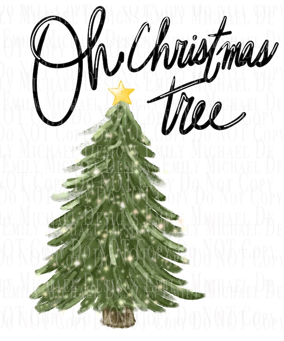 Oh Christmas Tree Digital Download PNG Tree Digital Image - Etsy