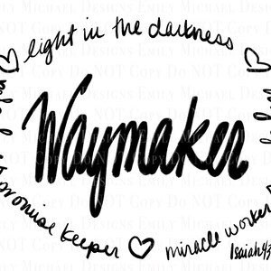 Waymaker Digital Download File Scripture Digital Image Waymaker ...