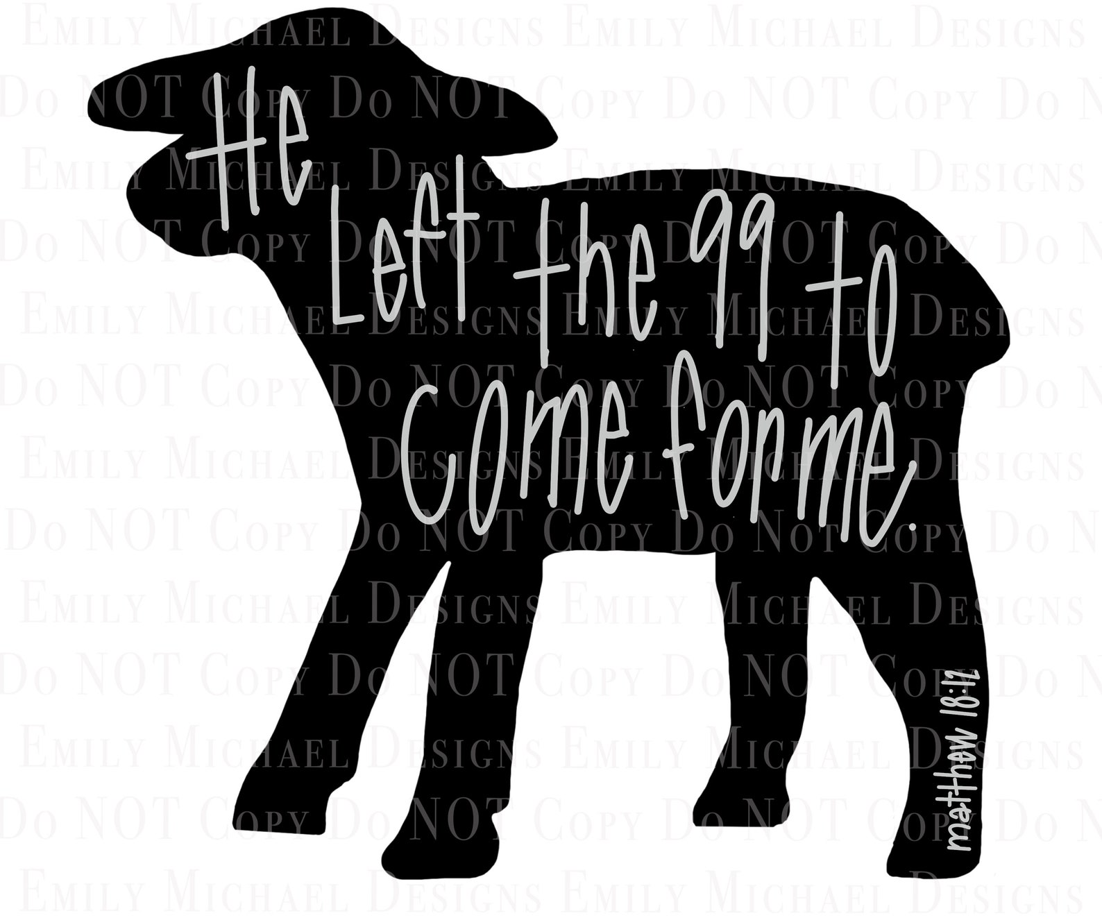 Scripture Art PNG Digital Download Lamb Bible Verse | Etsy