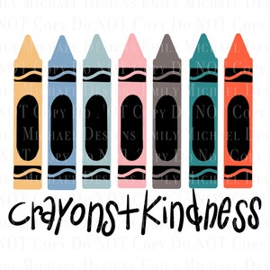 Crayons and Kindness PNG Digital Download for Sublimation Vinyl and ...