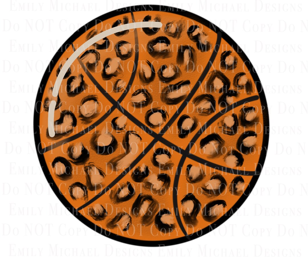 Leopard Print Basketball Sublimation PNG Digital Sports Art Animal ...