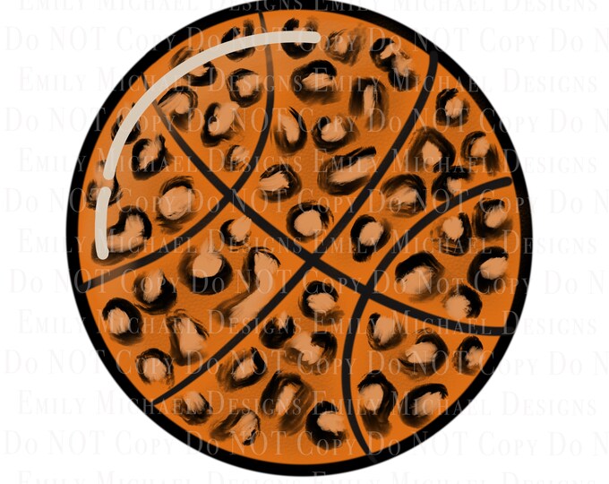 Leopard Print Basketball Sublimation PNG Digital Sports Art Animal ...