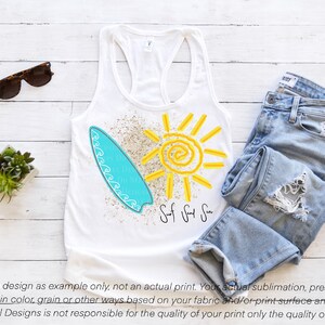 Surf Sand Sun Surf Board PNG Summer Digital Art Cute Beach Theme Art ...