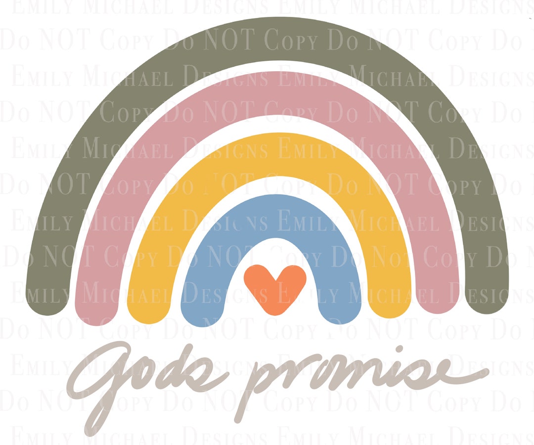 Gods Promise Rainbow PNG Digital File for Sublimation or Vinyl Printing ...
