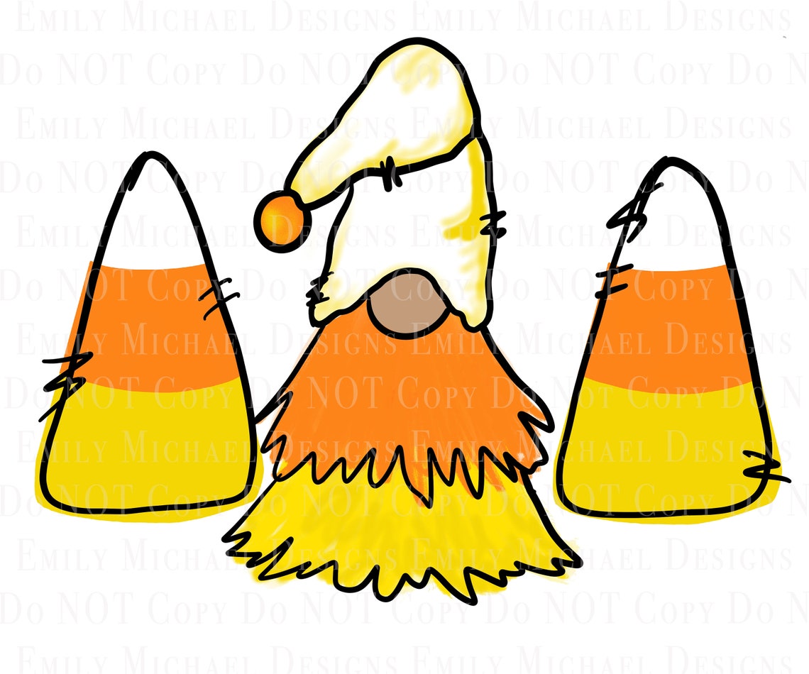 Candy Corn Gnomes PNG Fall Digital Art File Fall Sublimation - Etsy