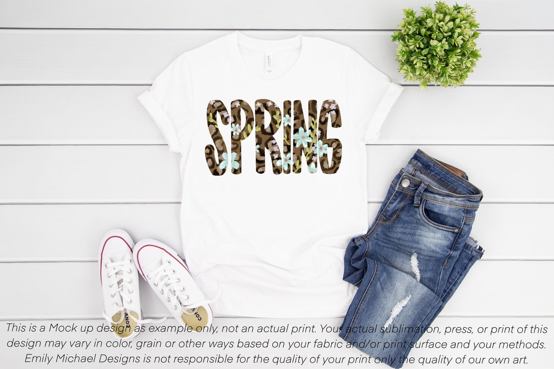 Floral Leopard Print Spring PNG Spring Sublimation PNG Leopard | Etsy