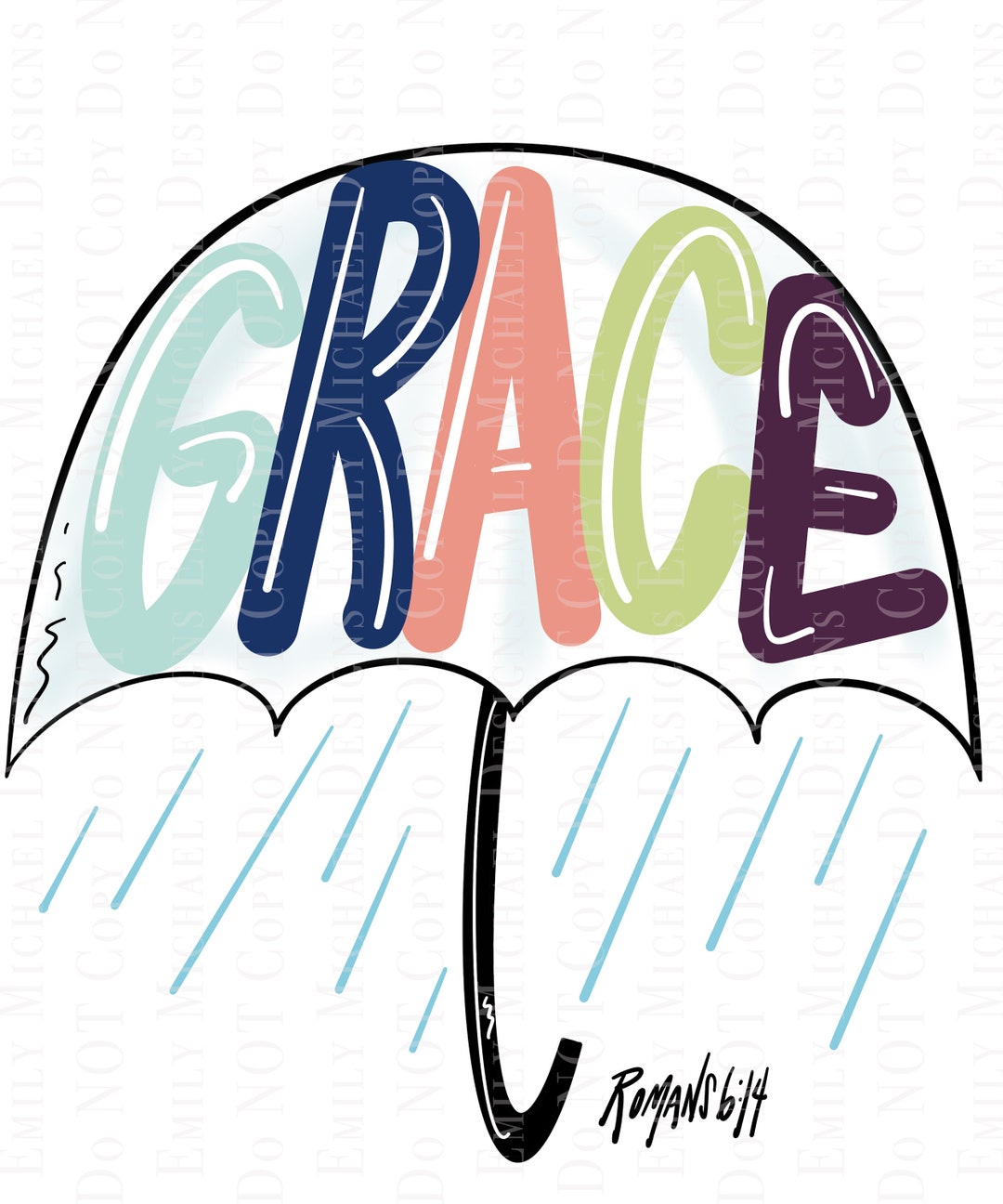 Grace Umbrella Scripture Download Digital PNG Digital Art Printable ...