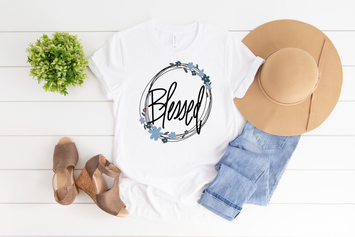 Blessed Spring Floral PNG Digital Art Digital Download File | Etsy