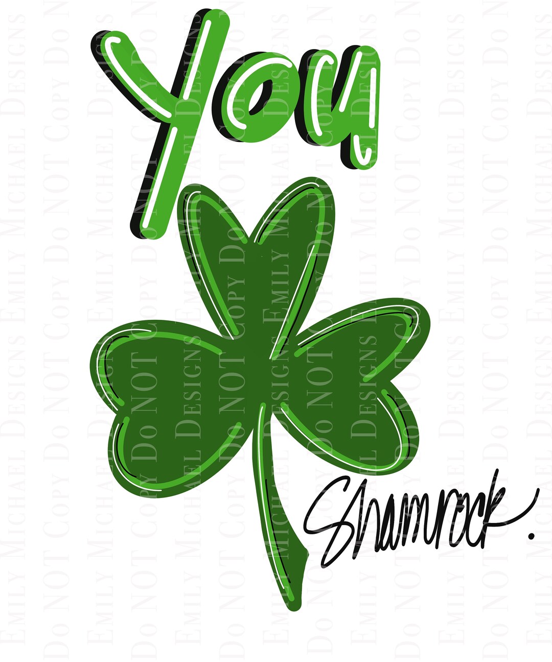 You Shamrock PNG St Patricks Digital Download Shamrock Art Cute St ...