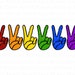 Rainbow Peace Sign Hands PNG Digital File Peace Sign Sublimation Hand ...
