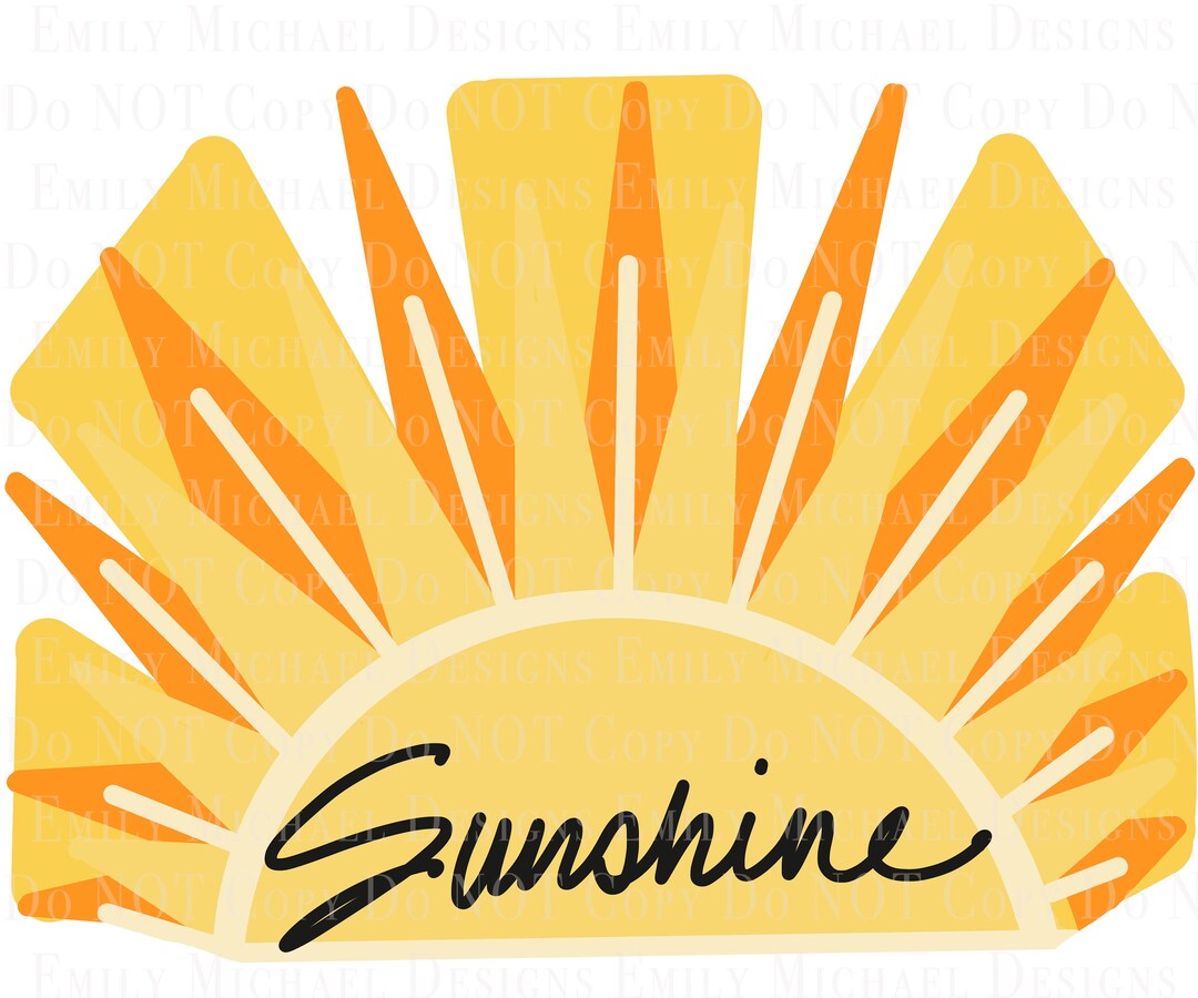 Sunshine Printable PNG Digital Art Sun Digital Download PNG Sunshine ...