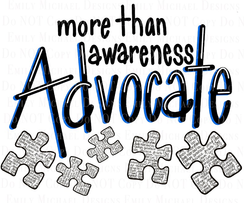 Autism Advocate PNG Autism Awareness PNG Autism Subimation PNG - Etsy