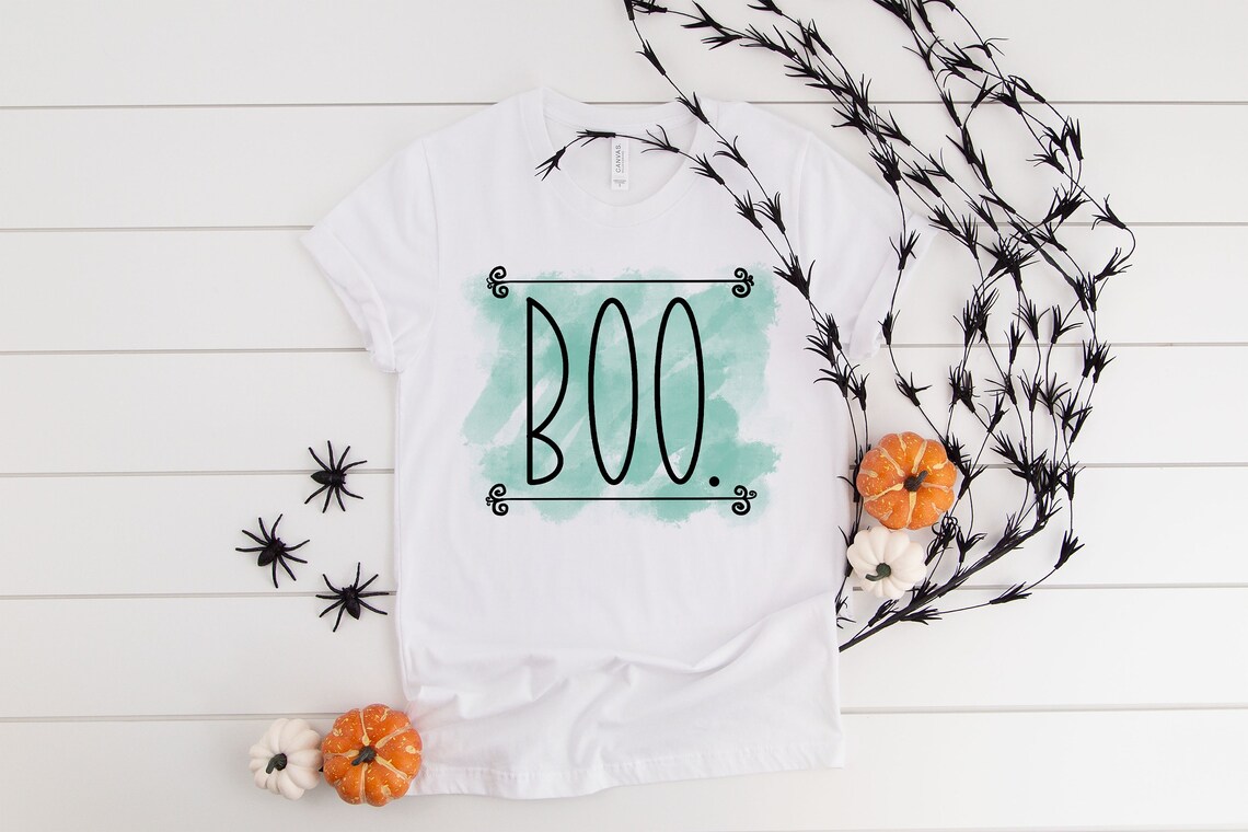Boo PNG File With Scroll Art Sublimation Halloween Fun Boo | Etsy
