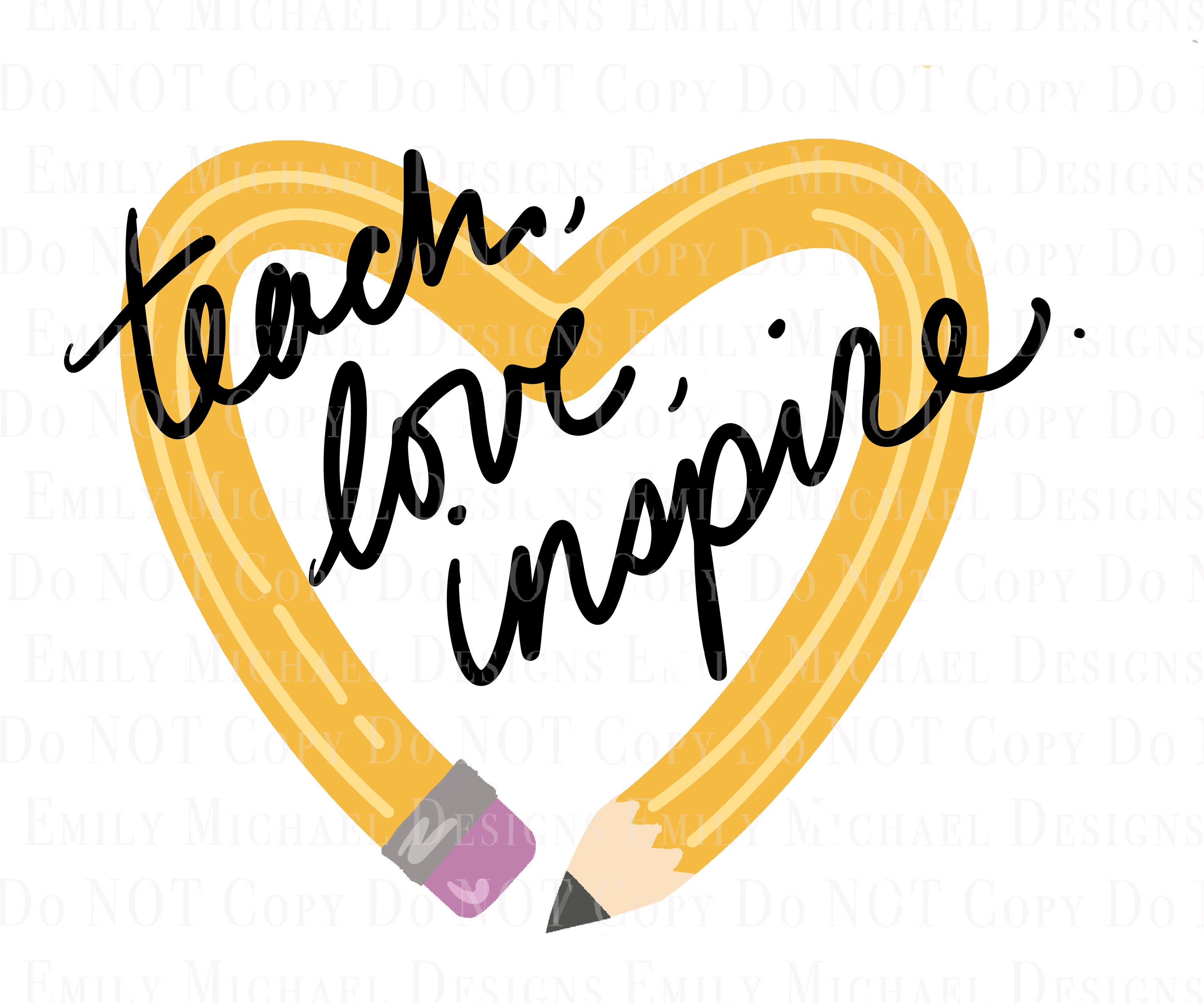 Teach Love Inspire PNG Back to School Digital Download PNG Art - Etsy