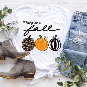 My Favorite Color is Fall PNG Digital Fall Art Pumpkin Sublimation PNG ...