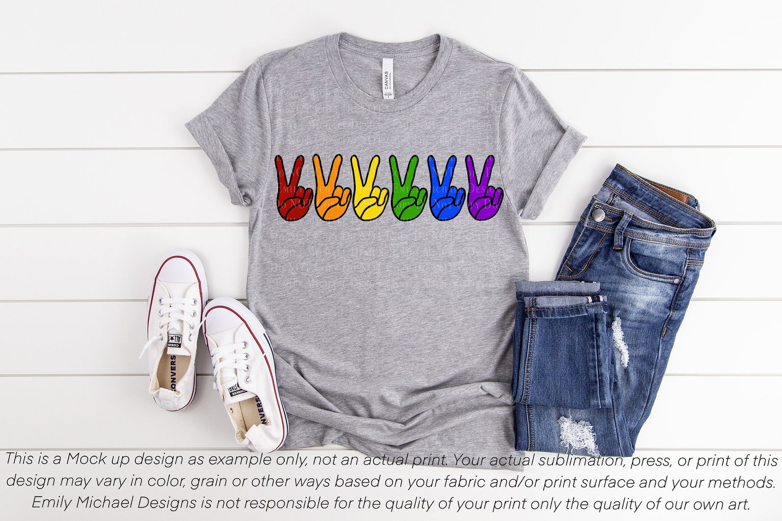 Rainbow Peace Sign Hands PNG Digital File Peace Sign - Etsy