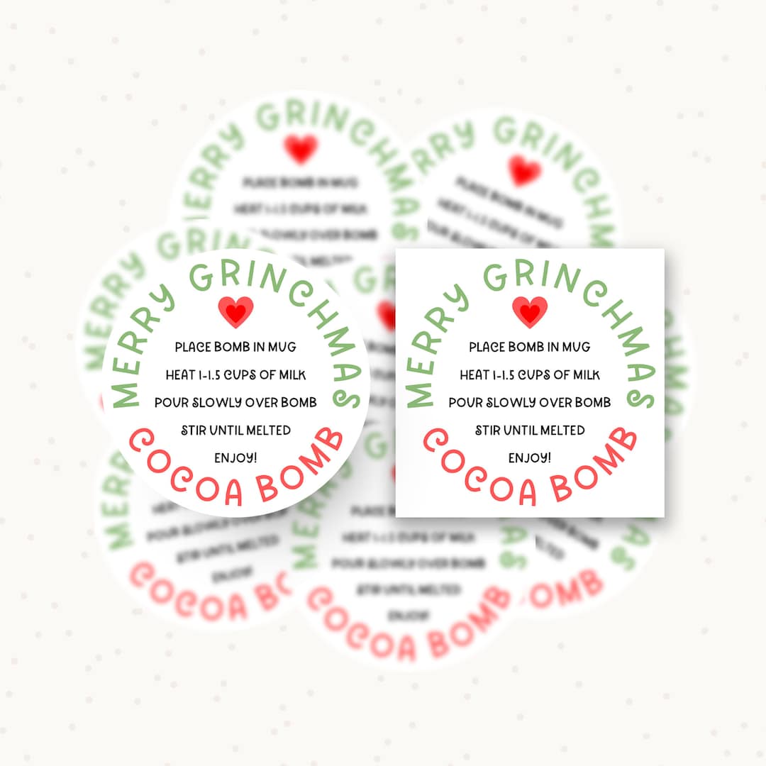Merry Grumpmas Hot Chocolate Bomb Tag, Christmas Hot Chocolate Bomb ...
