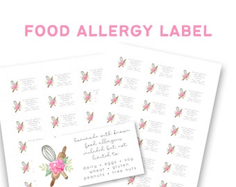 Food Allergy Counter Sign Select Pack Size Plastic Counter - Etsy