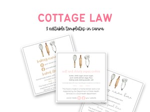 Cottage Law Labels Template, Food License Label for Home Bakery Product ...