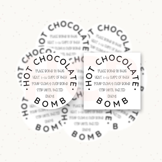 Printable Hot Chocolate Bomb Cocoa Bomb Instructions Tag | Etsy
