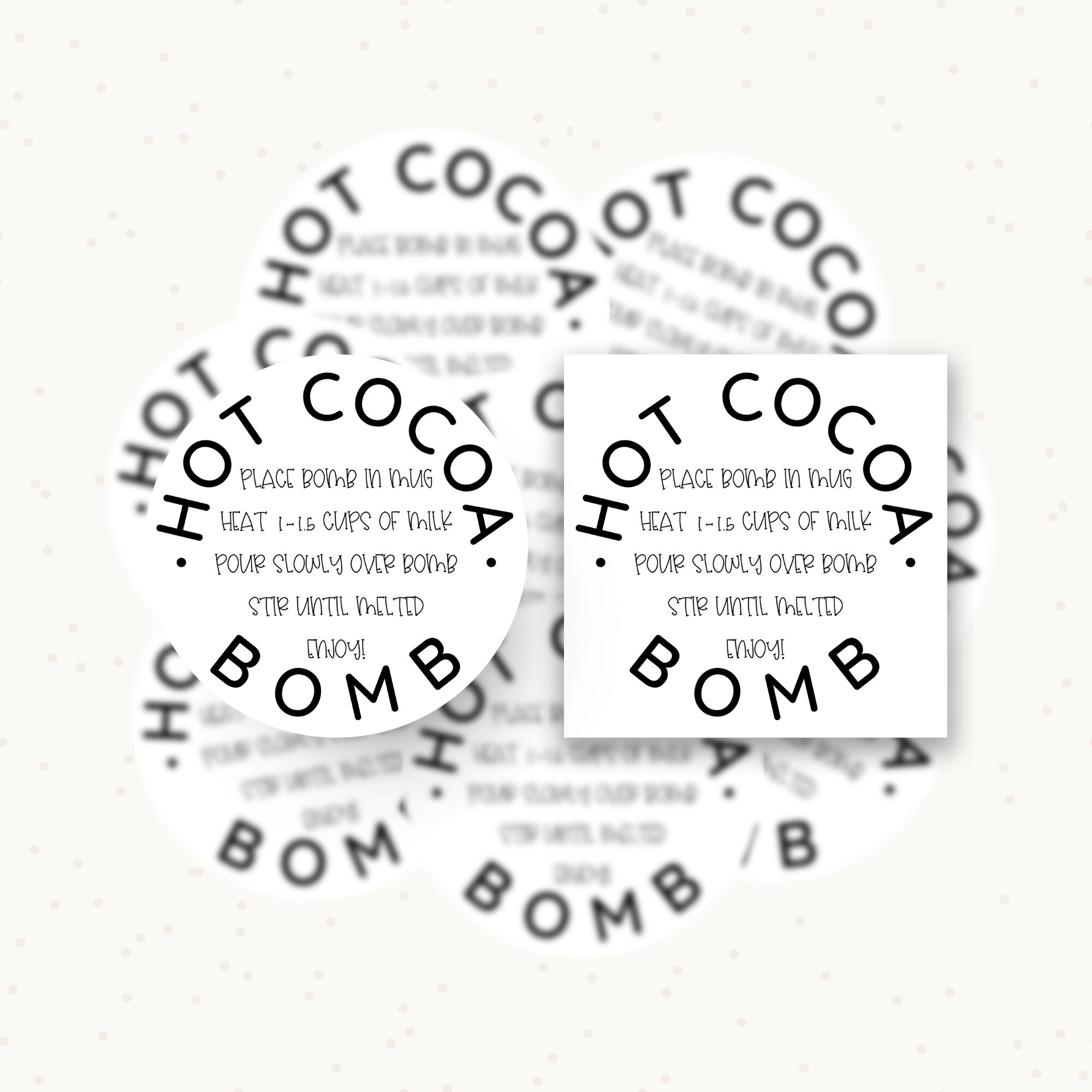 Hot Chocolate Bomb Tag Printable Cocoa Bomb Tags Hot - Etsy