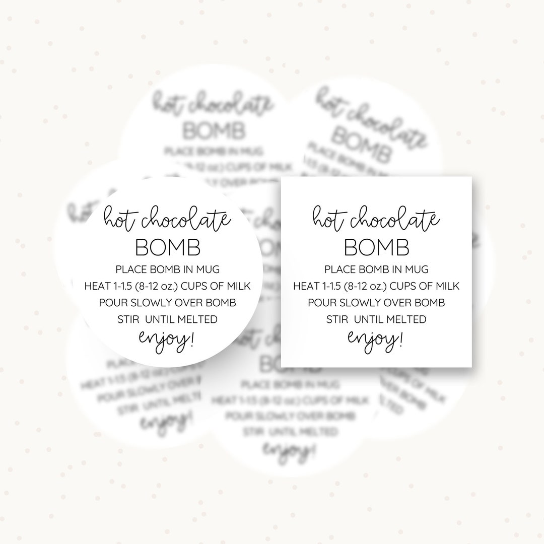 Printable Hot Chocolate Bomb Instructions 8 12 Oz Cocoa - Etsy