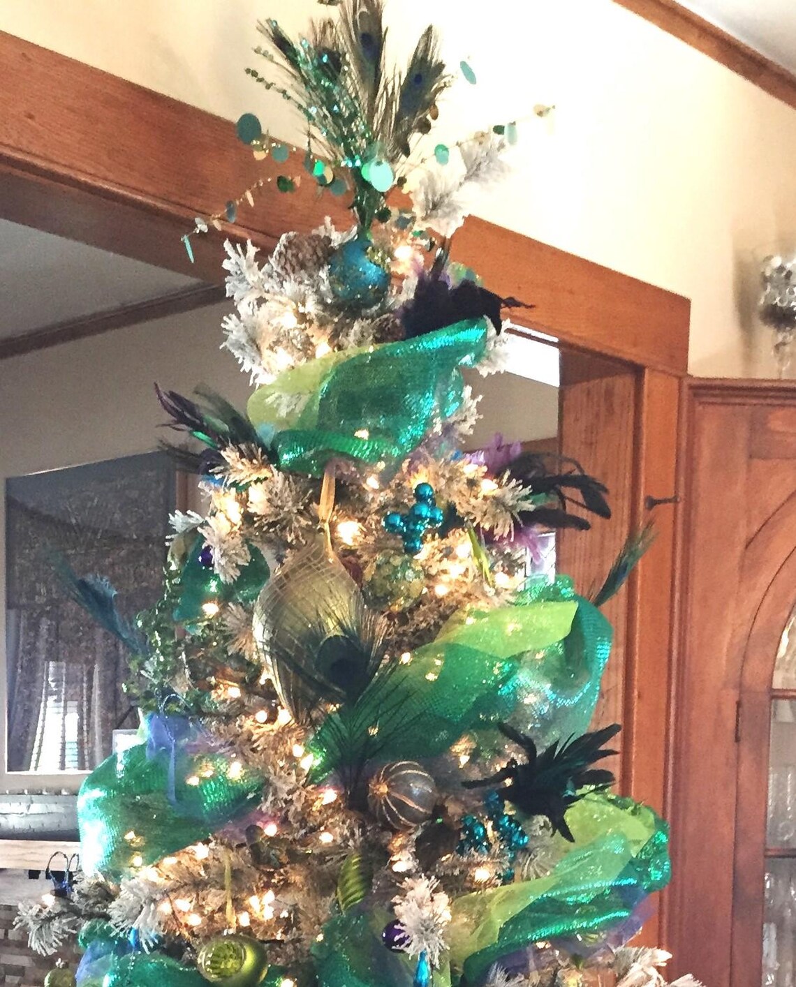 Peacock Theme Tree Decorating Kit - Etsy