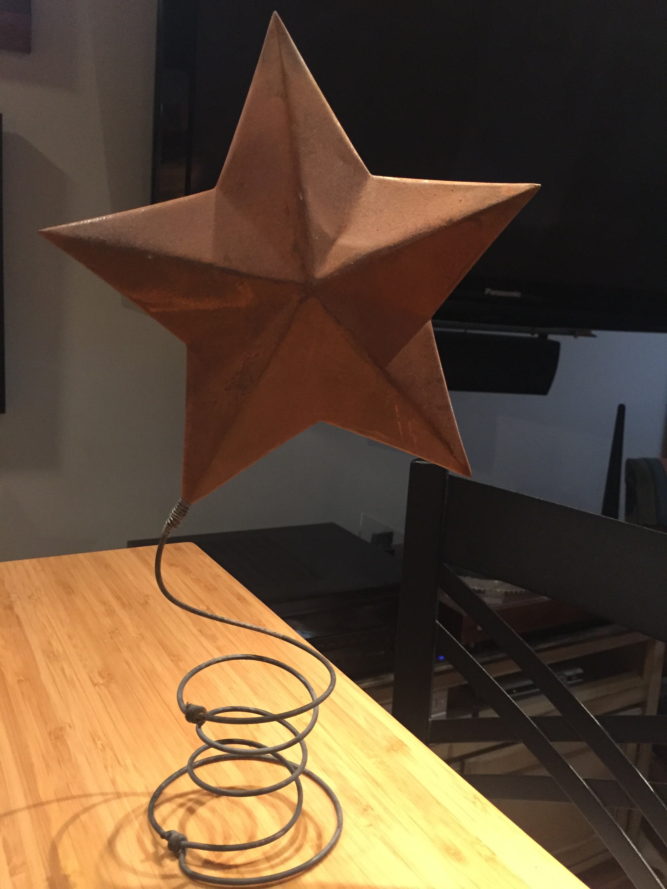 Rustic Tin Star Tree Topper - Etsy