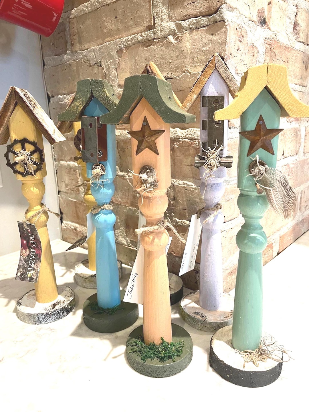 Spring Decor Upcycled Birdhouse Spindles - Etsy