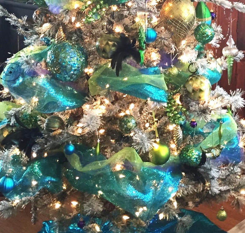 Peacock Theme Tree Decorating Kit - Etsy