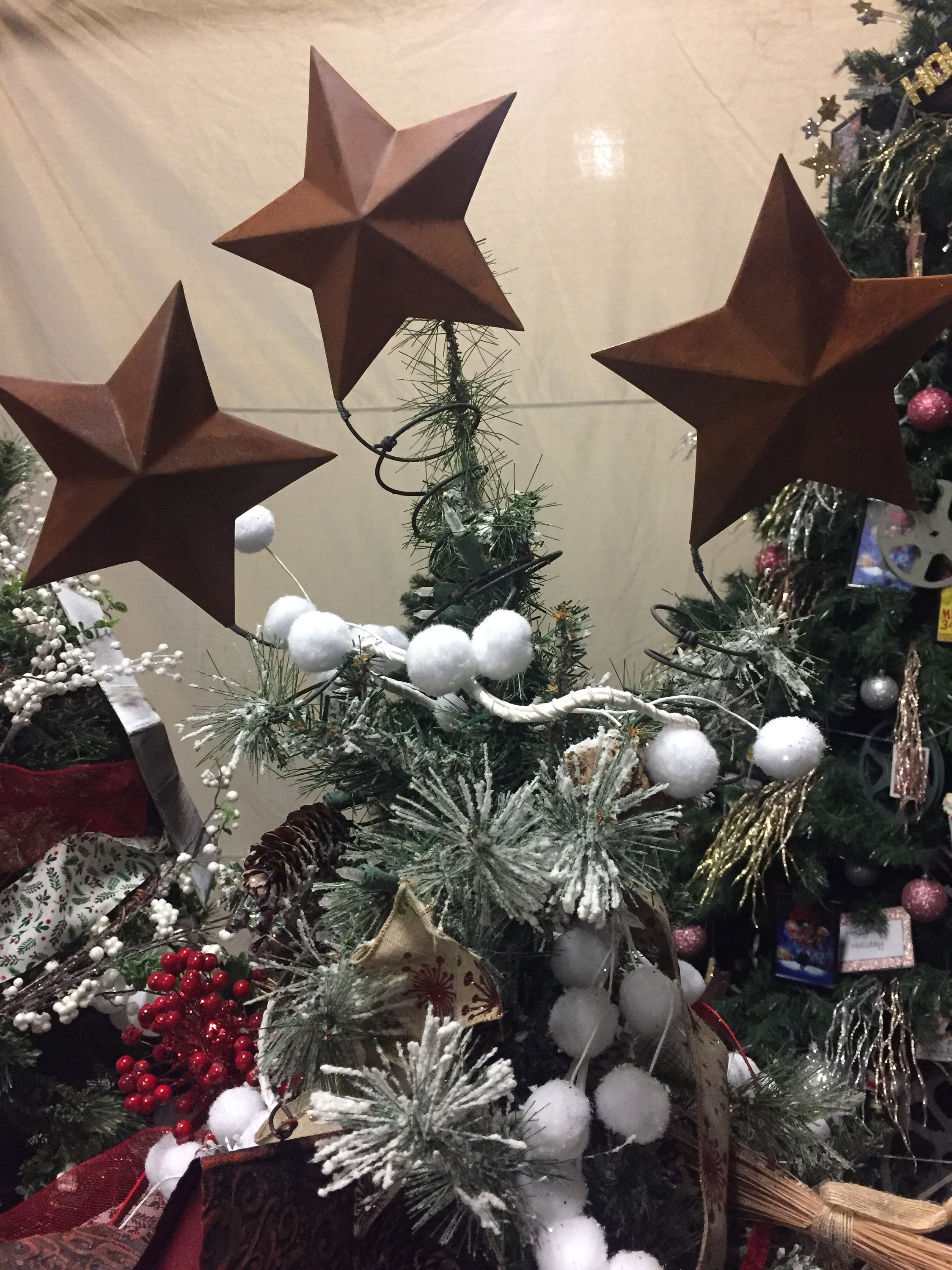 Rustic Tin Star Tree Topper - Etsy