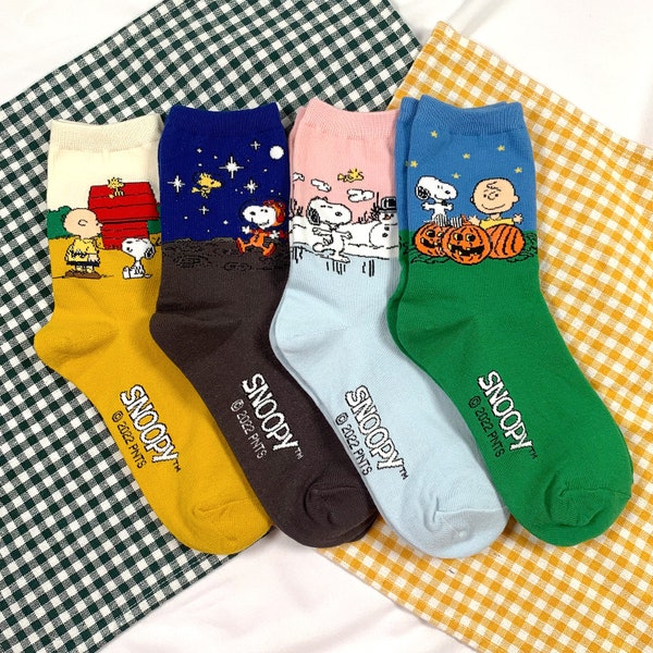 Snoopy Socks - Etsy