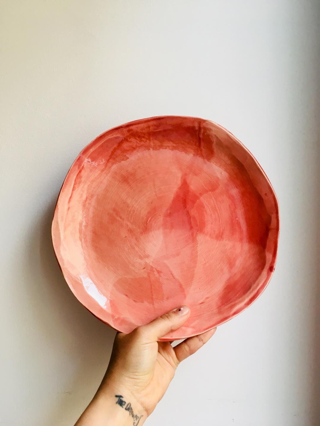 Ceramic Plate / Main Course / Pink Plate / Plate for Restaurants ...