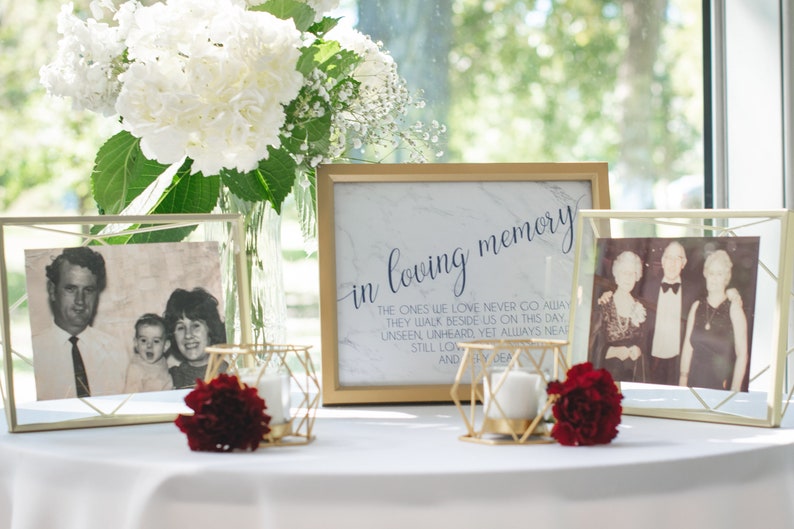 Memory Table Signage for Wedding Instant Download - Etsy Canada