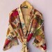 Cotton Women Wear Kantha Kimono Bathrobe Floral Print Long Indian ...